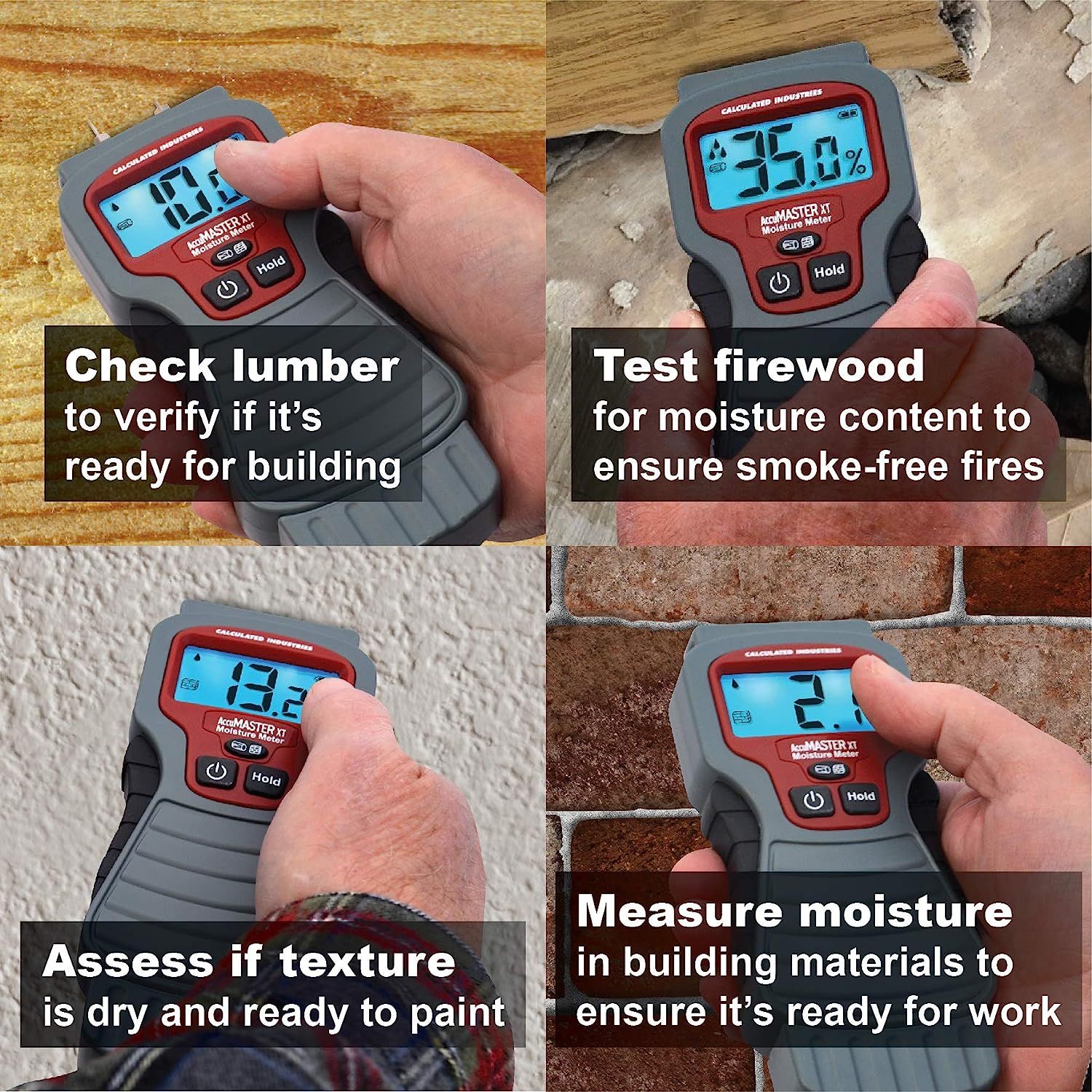 Calculated Industries 7440 AccuMASTER XT Digital Moisture Meter ...