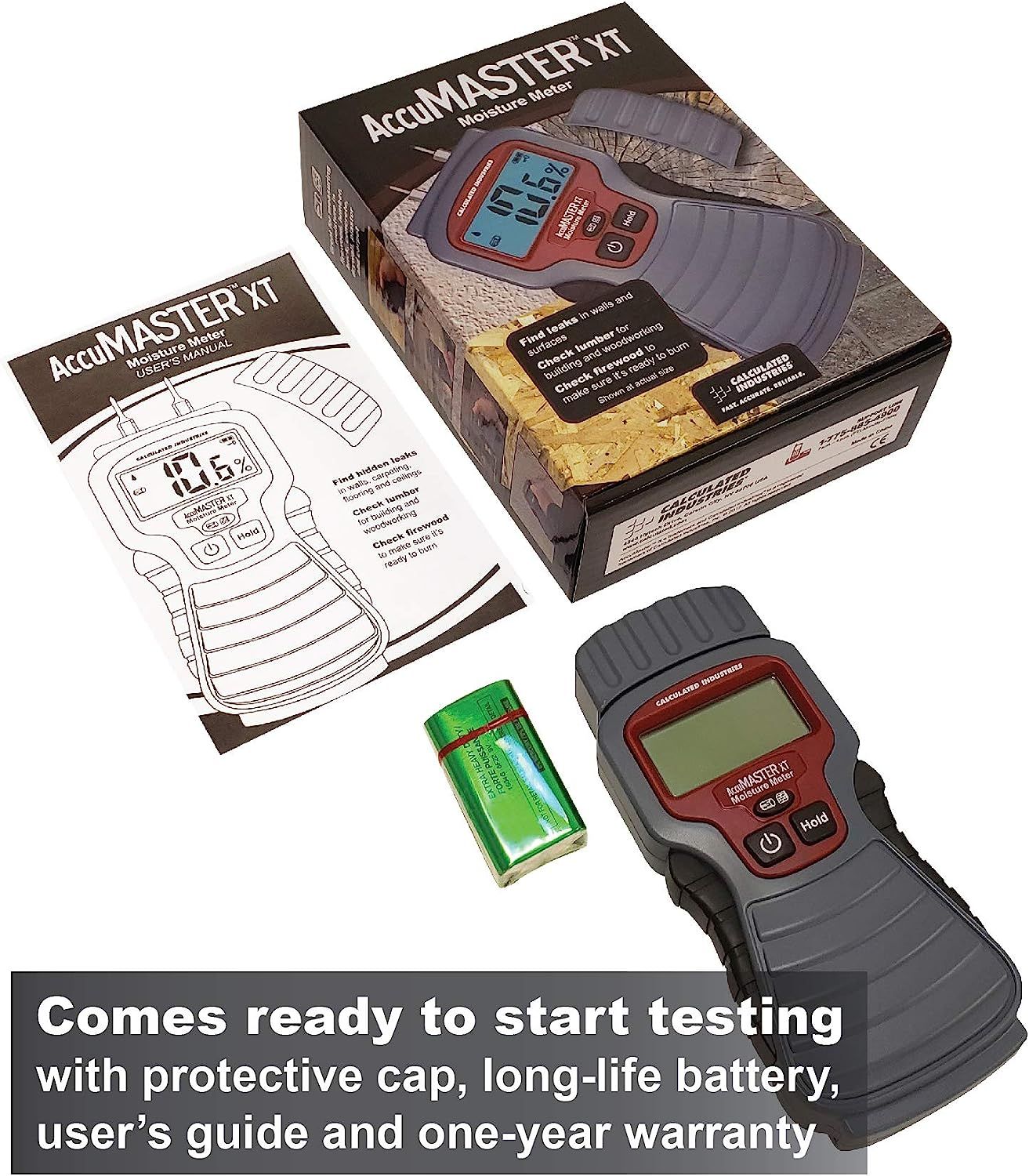 Calculated Industries 7440 AccuMASTER XT Digital Moisture Meter ...