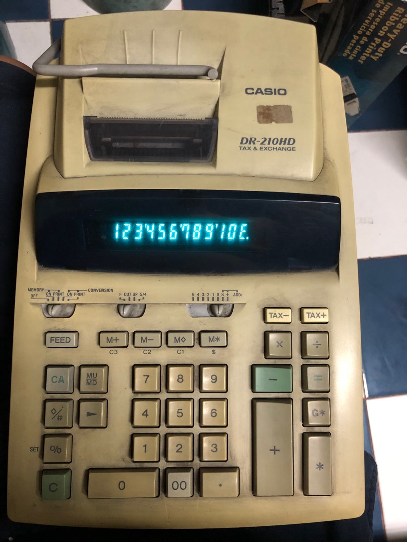 CASIO Adding Machine DR-210HD, Computers & Tech, Printers, Scanners ...