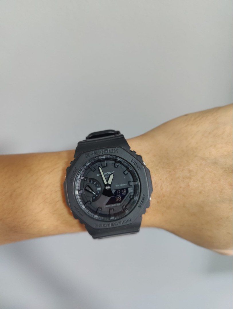 Casio g shock GA2100 full black, Men's Fashion, Watches & Accessories ...