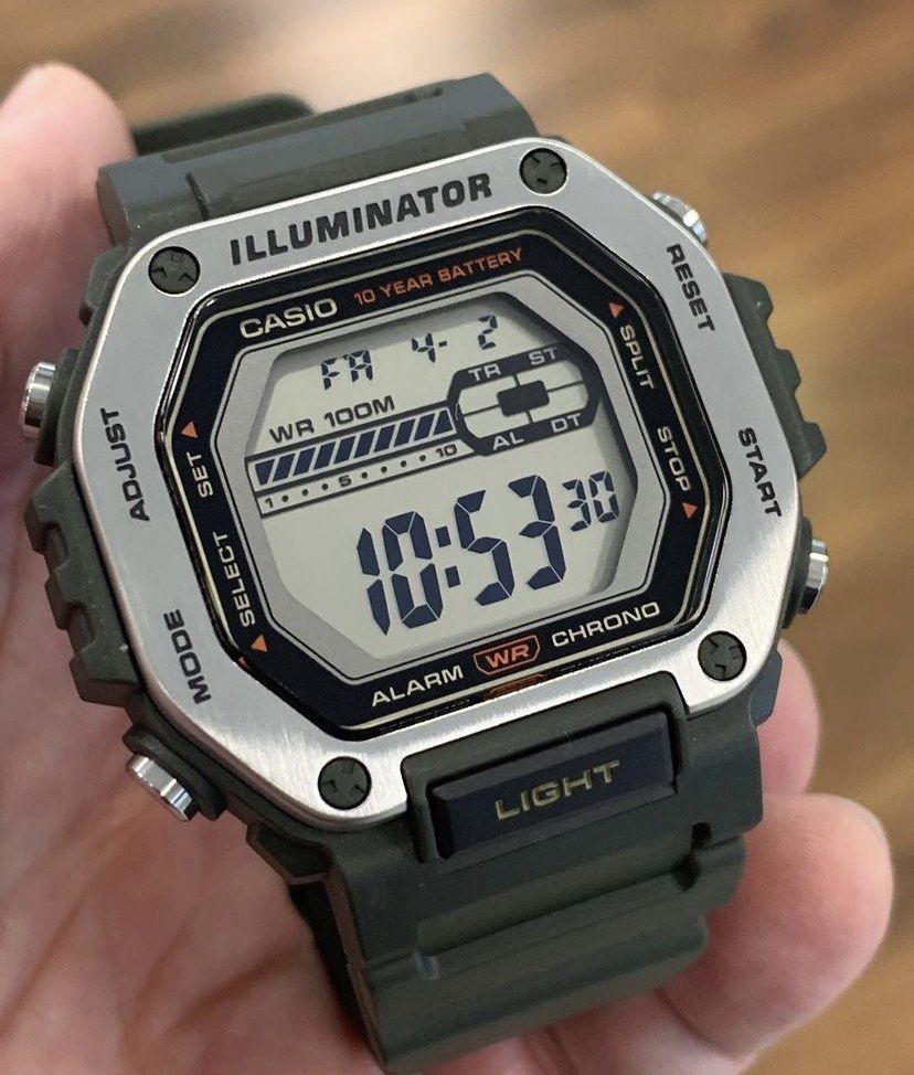 Casio Illuminator MWD-110H-3A Digital Quartz Watch MWD110H-3A Green ...