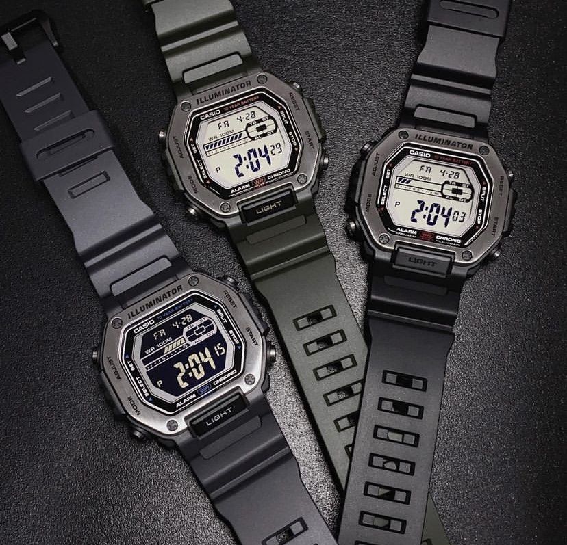 Casio Illuminator MWD-110H-8B Digital Quartz Watch MWD110H-8B Gray ...