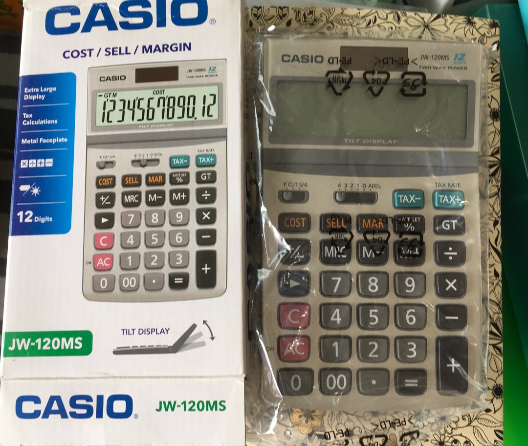 Casio JW-120MS計數機, 興趣及遊戲, 手作＆自家設計, 文具 - Carousell