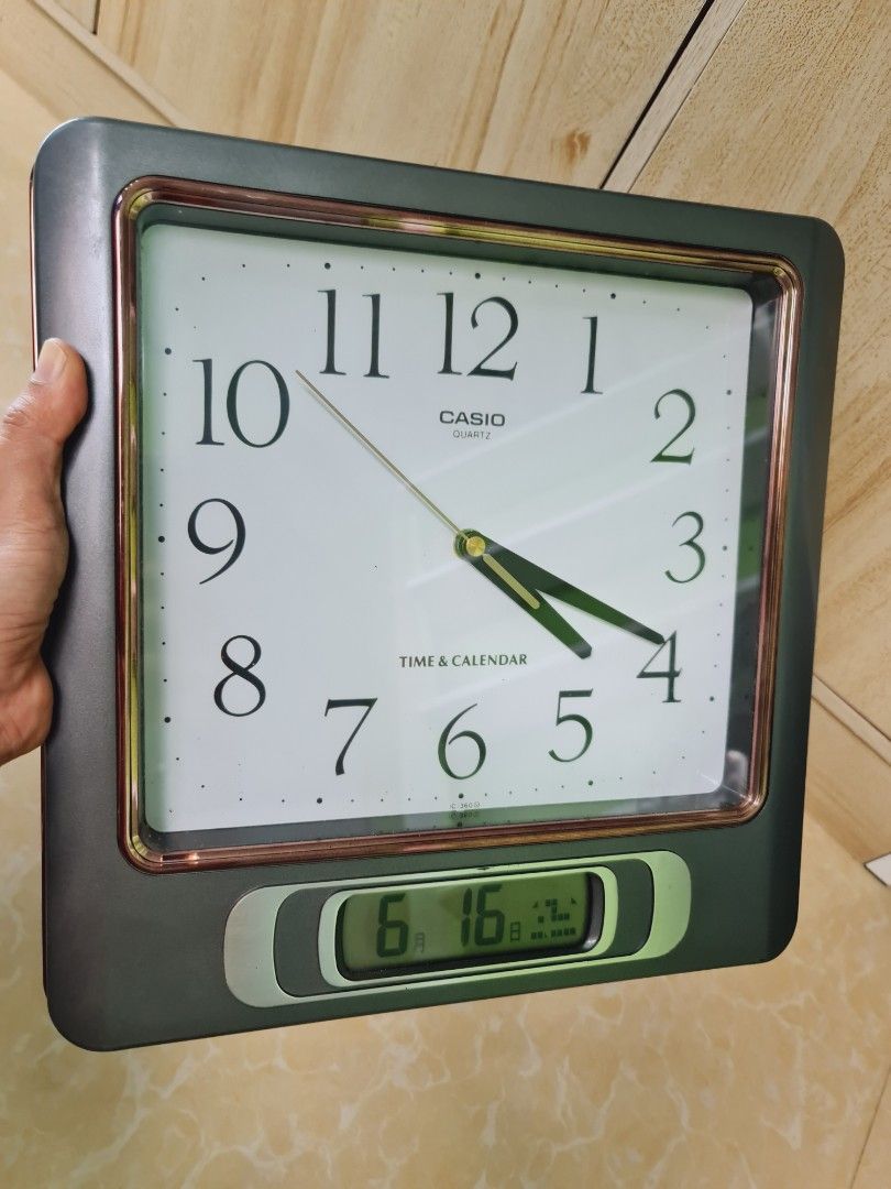 CASIO wall clock & calendar Original from Japan on Carousell