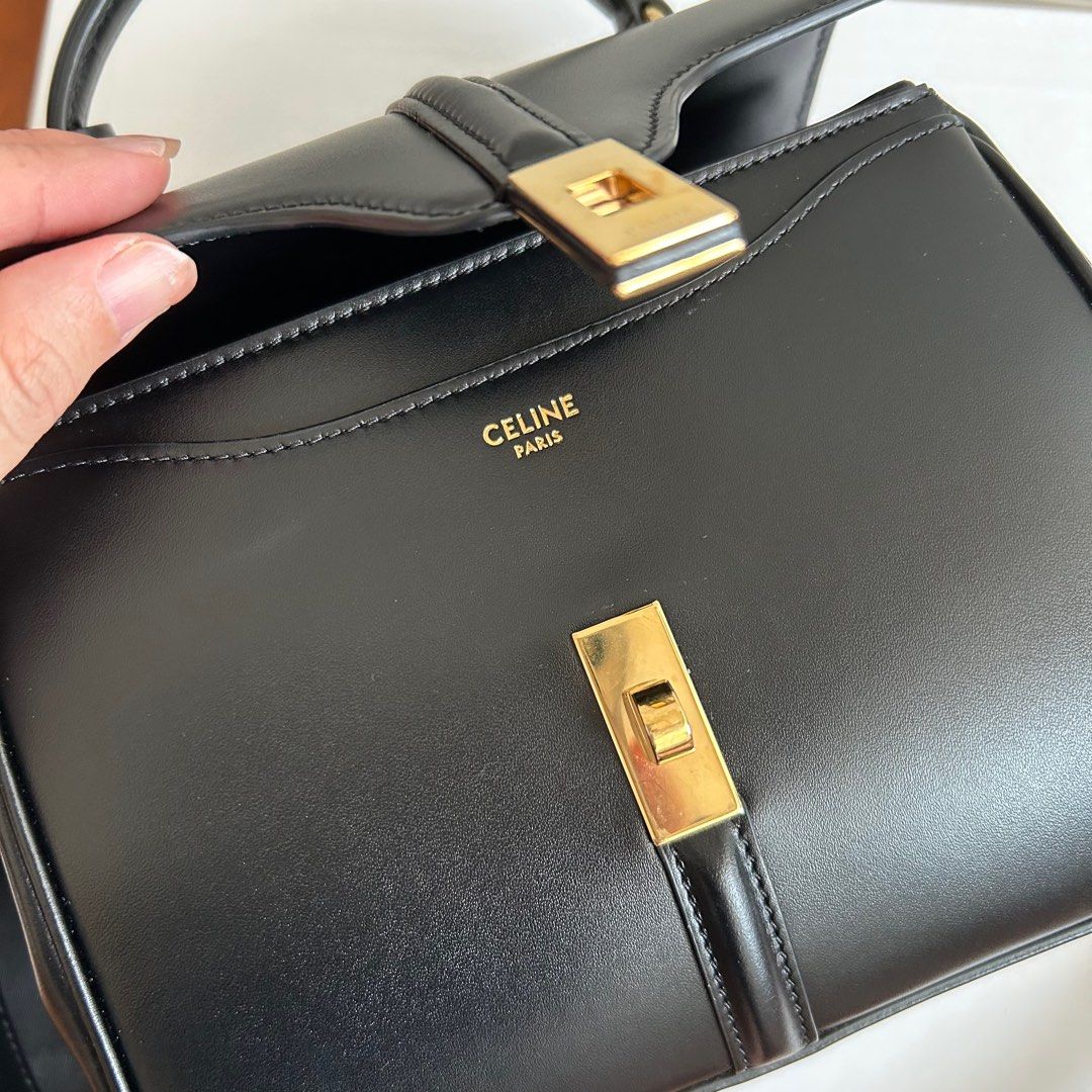 Celine - MINI 16 IN SATINATED CALFSKIN BLACK - lightly used, Luxury ...