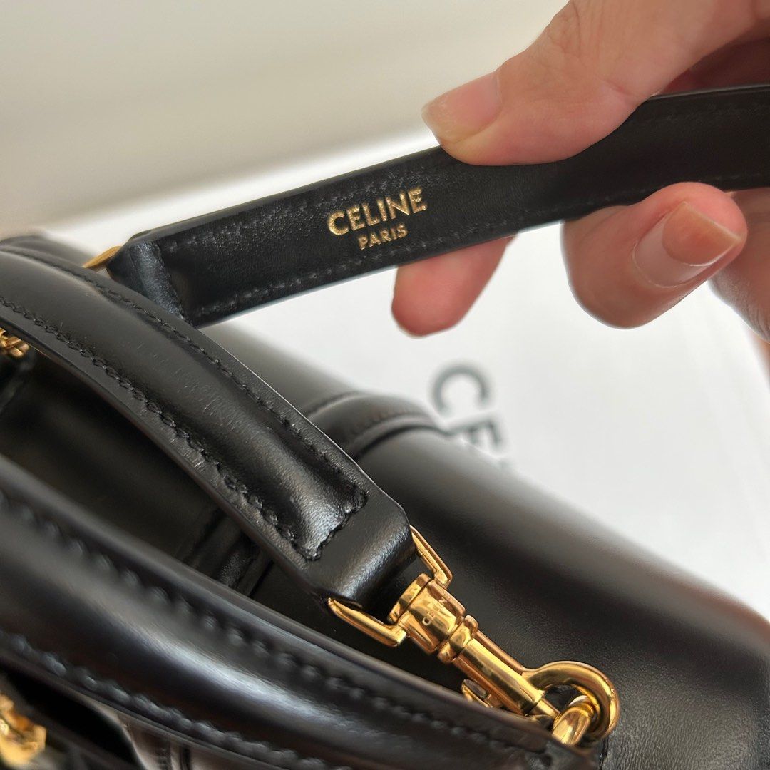 Celine - MINI 16 IN SATINATED CALFSKIN BLACK - lightly used, Luxury ...