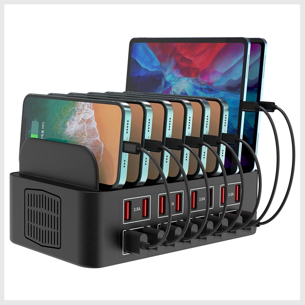 Charging Station for Multiple Devices,Cinlinso 175W/35A 16 Port USB ...