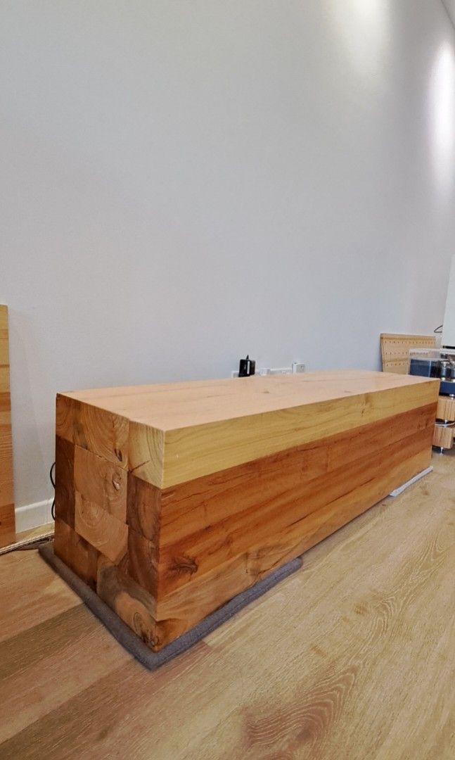 Collectors only: Timber art piece, also can serve as TV console or ...