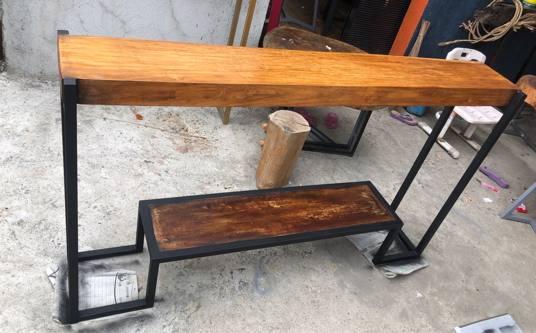Console using teakwood and Narra wood on Carousell