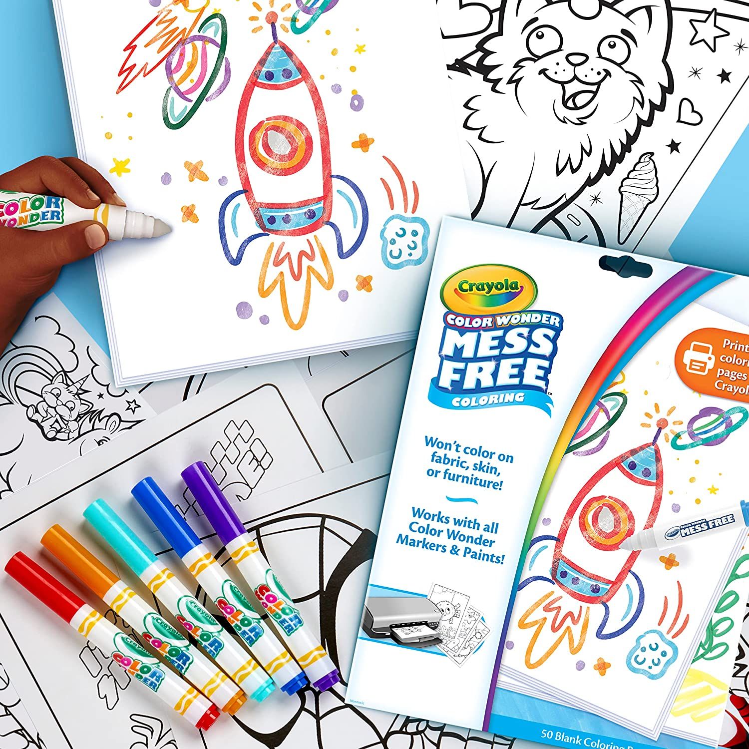 Crayola Color Wonder Mess Free Coloring, Blank Coloring Pages, 50 Count ...