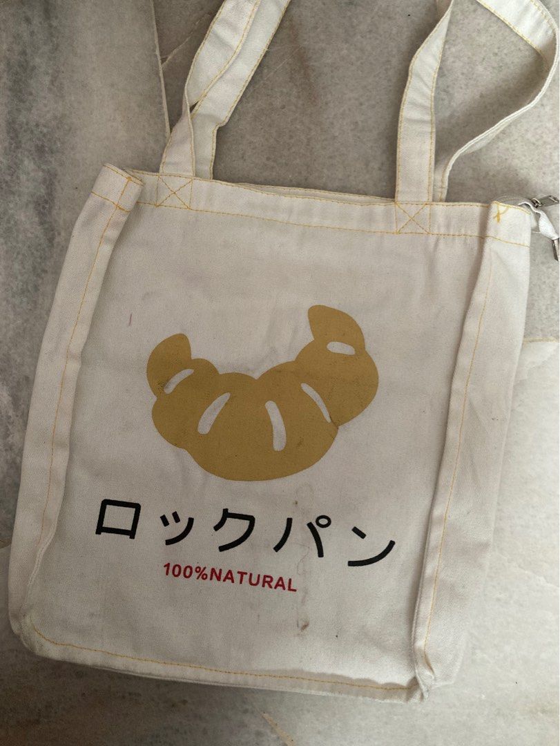 Croissant tote bags, Women's Fashion, Bags & Wallets, Tote Bags on ...