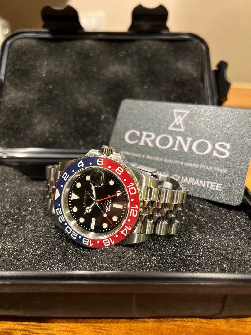 Cronos Pepsi GMT Master II homage, Men's Fashion, Watches & Accessories ...