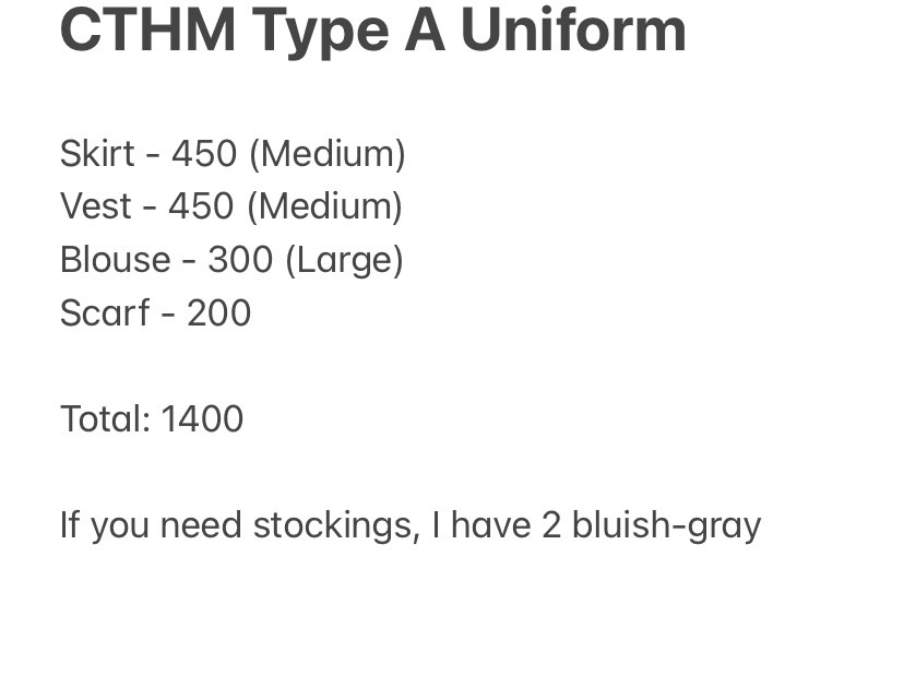 UST CTHM Type A Uniform (Preloved) on Carousell