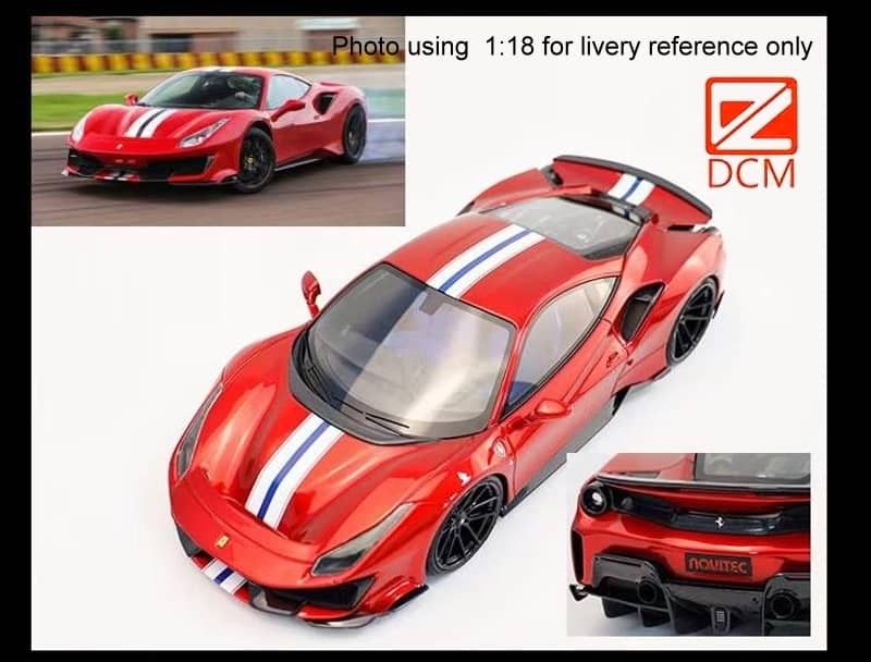 DCM 1:64合金模型！Novitec改装版，488 Pista。首批3色預售中，Standard Red原廠红 ／ Candy Red糖果 ...