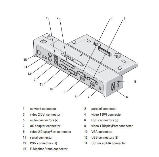 DELL E-Port Plus II PR02X Docking Station USB3.0 FOR LATITUDE PRECISION ...