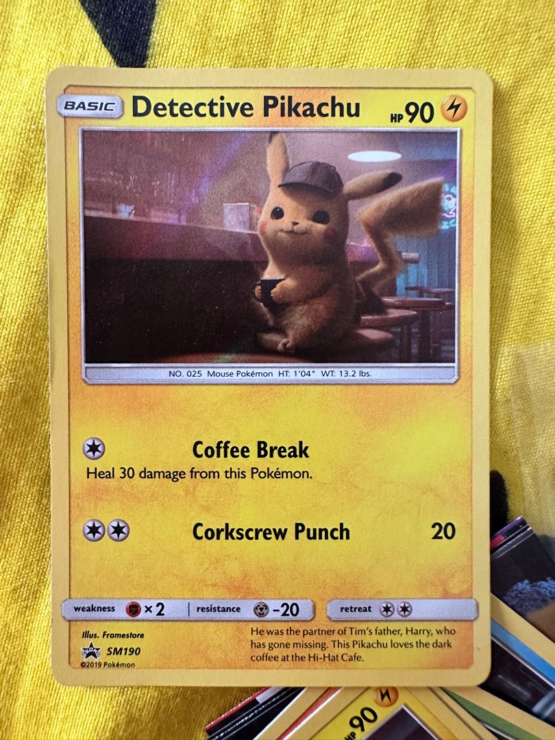 Detective Pikachu Card, Hobbies & Toys, Toys & Games on Carousell