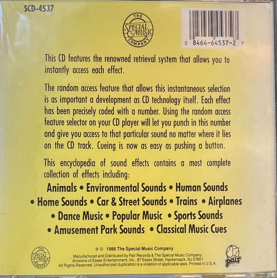 DIGITAL ENCYCLOPEDIA OF SOUND EFFECTS, Hobbies & Toys, Music & Media ...