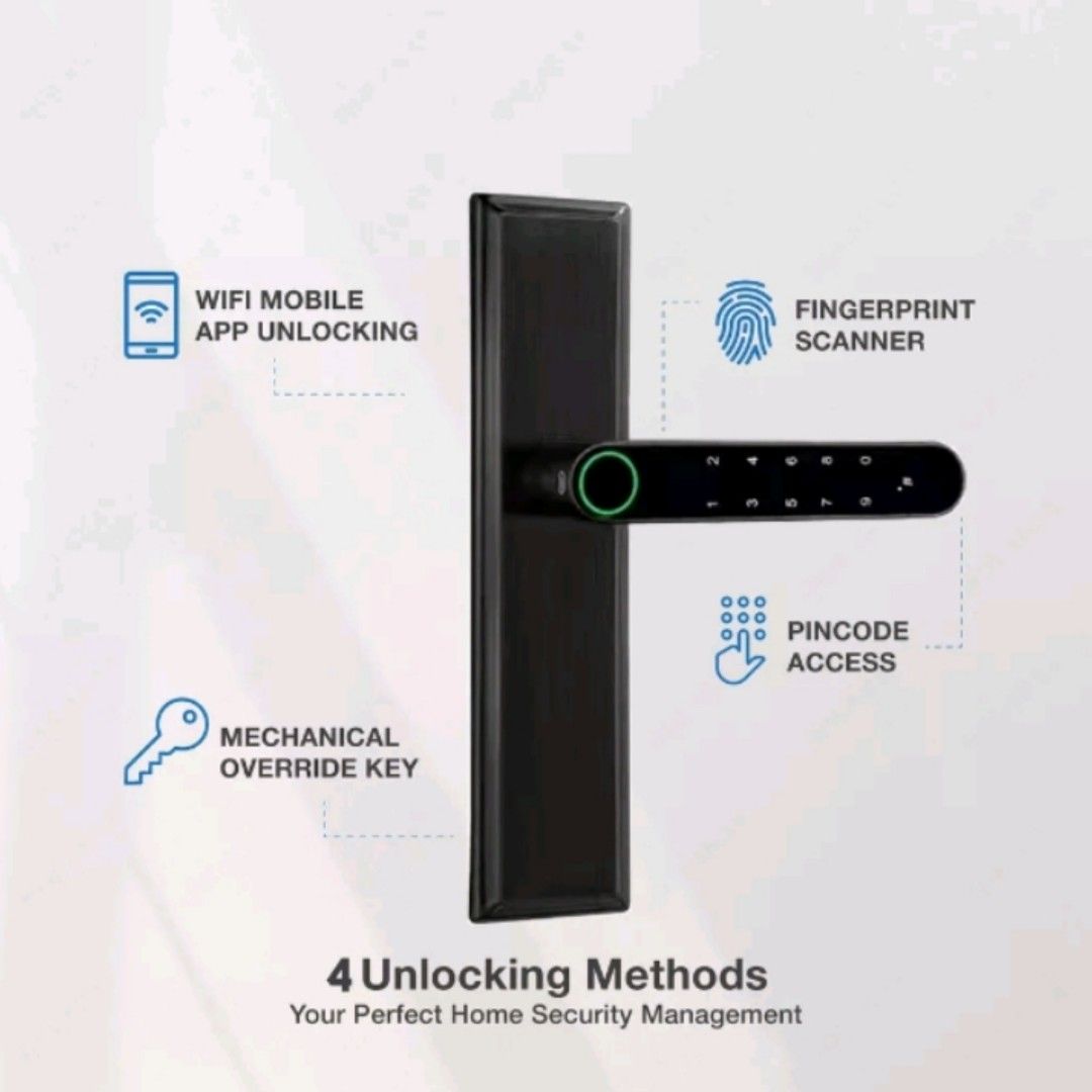 Digital Gate Lock DMG 39 4in1 Functions HDB BTO, Furniture & Home ...