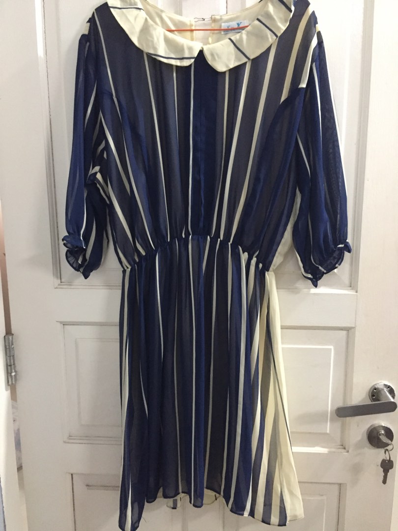 Dress 7/8 merk x to x plus size, Fesyen Wanita, Pakaian Wanita, Gaun ...