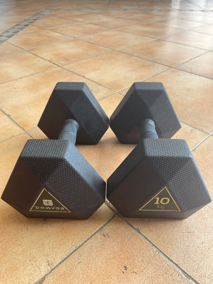 Dumbbells 10kg, Sports Equipment, Exercise & Fitness, Weights ...