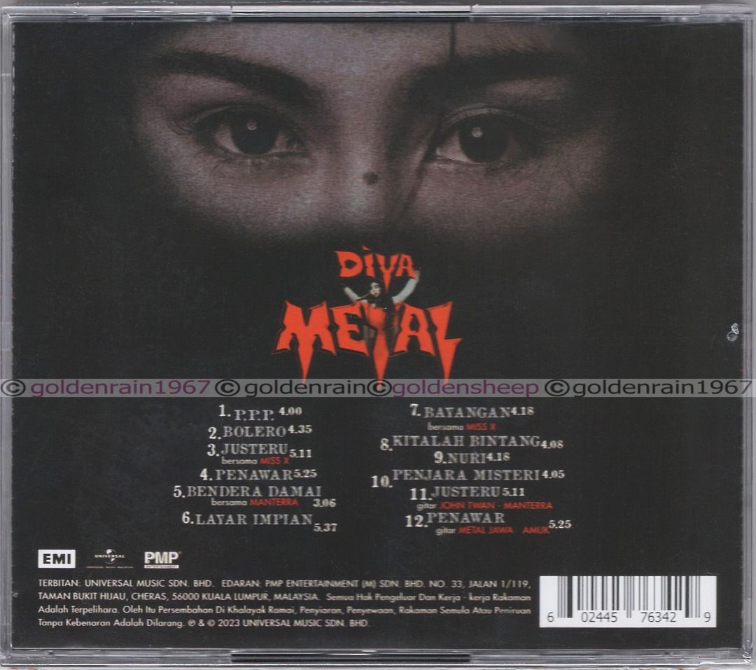 ELLA (bersama AMUK & MANTERRA) - Diva Metal 2023 EMI UNIVERSAL MUSIC CD ...