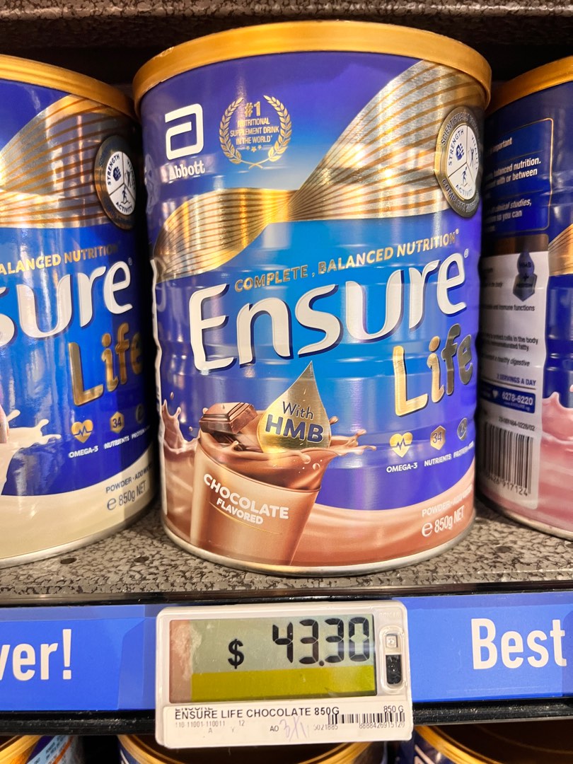 Ensure Life Drink (850g) Chocolate Flavour, Health & Nutrition, Health ...