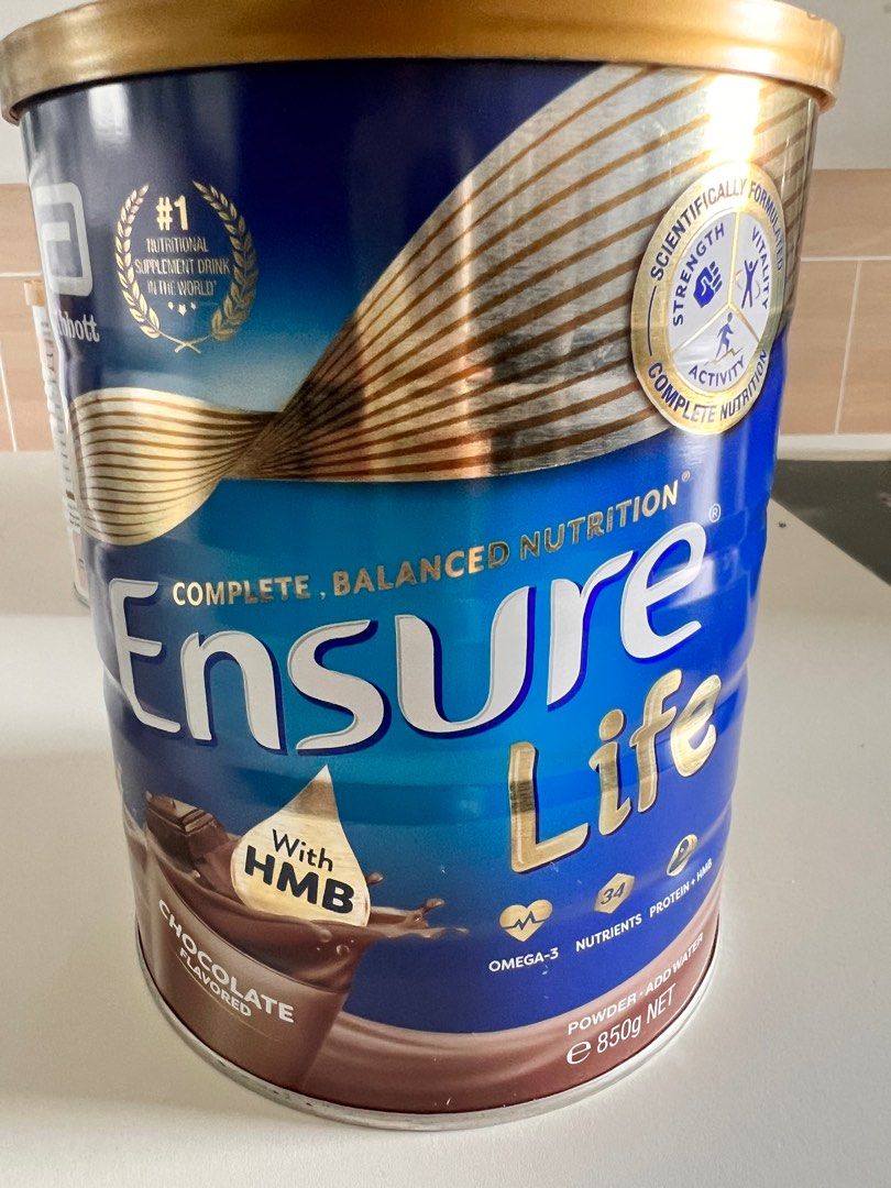 Ensure Life Drink (850g) Chocolate Flavour, Health & Nutrition, Health ...