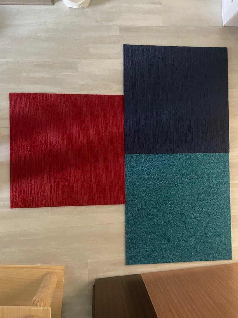 Red Carpet Tiles 50x50 ($2 per piece), Furniture & Home Living, Home ...