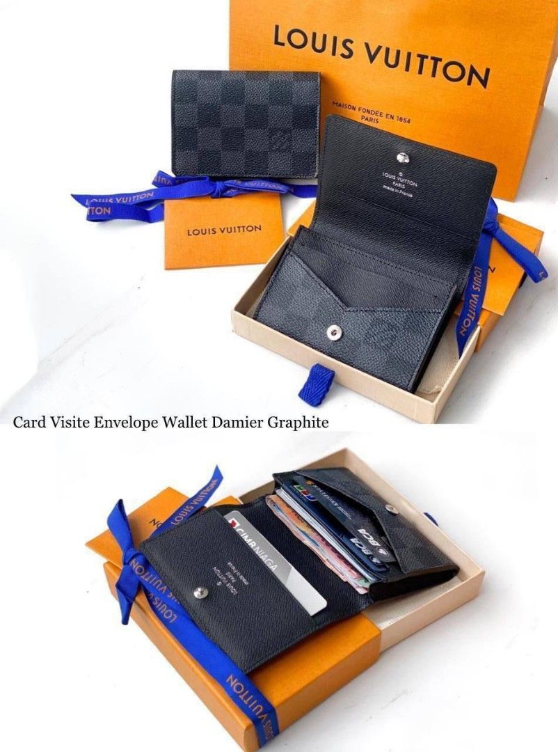Fast Sale - Last 1pcs New LV Card Visite Envelope Wallet Damier Graphite Complete set •Nett ...