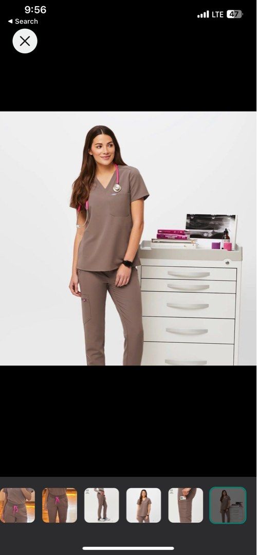 FIGS Smokey Taupe Scrubs Set on Carousell