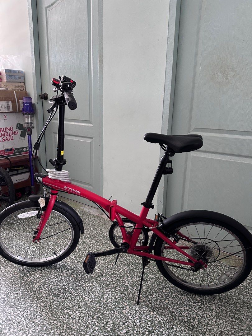 Folding Bike Tilt 120 20in 6sp - Red Orange, Sports Equipment, Bicycles ...