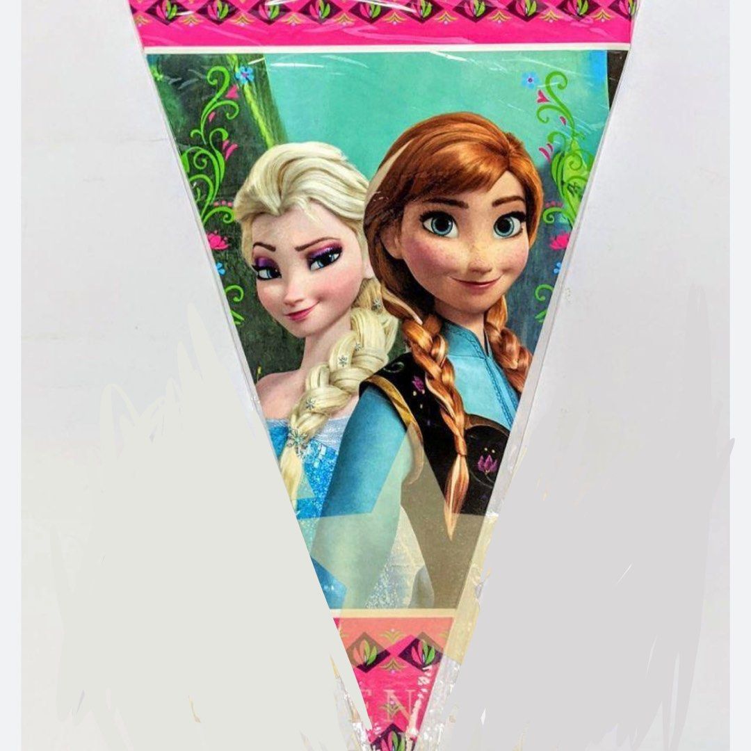 Frozen theme party supplies - flag triangle party banner / party deco ...
