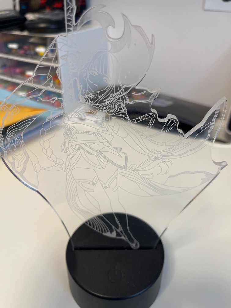 genshin impact raiden light display, Furniture & Home Living, Home ...