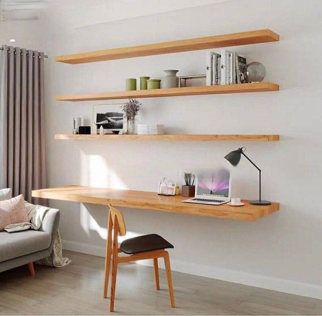 GRIMES Japandi Floating Study Table, Furniture & Home Living, Furniture ...