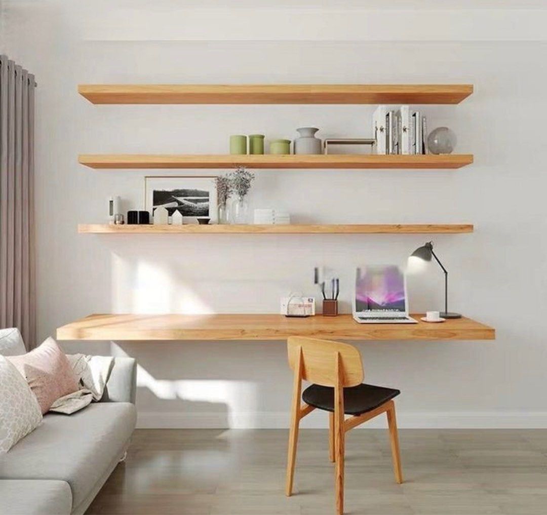 GRIMES Japandi Floating Study Table, Furniture & Home Living, Furniture ...