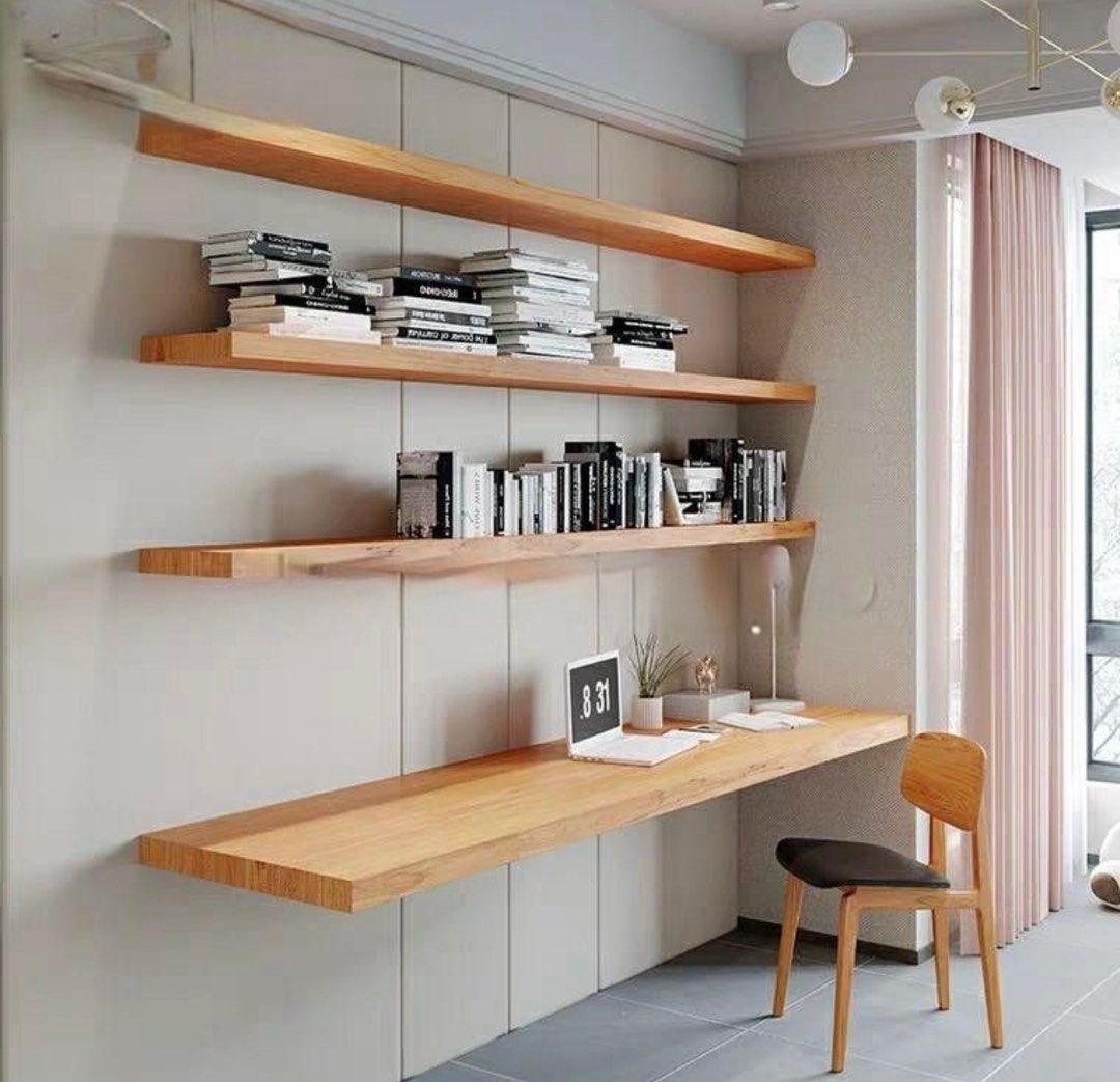 GRIMES Japandi Floating Study Table, Furniture & Home Living, Furniture ...