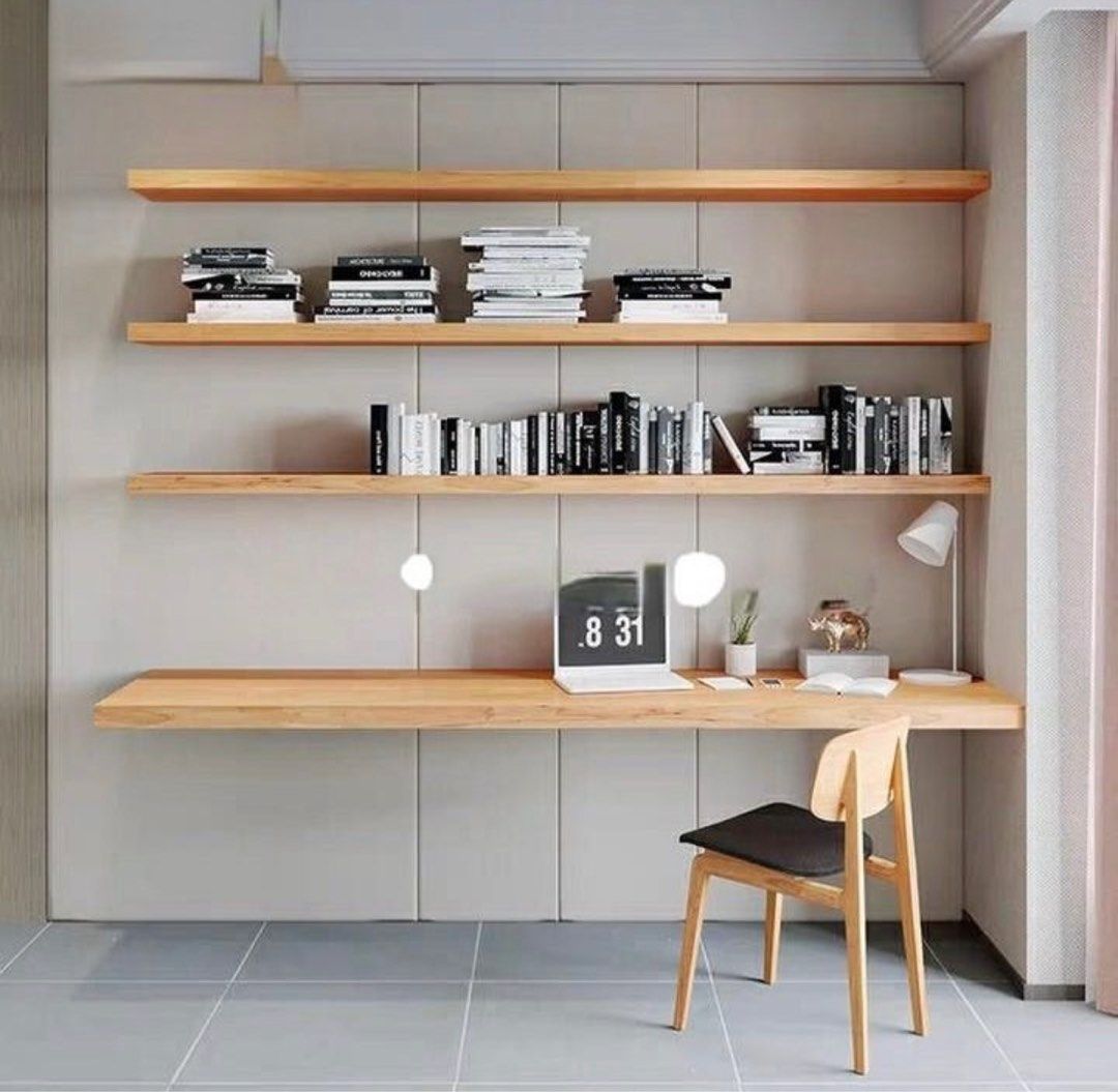 GRIMES Japandi Floating Study Table, Furniture & Home Living, Furniture ...