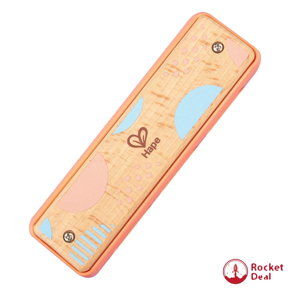 Hape Blues Harmonica | 10 Hole Wooden Musical Instrument Toy for Kids ...