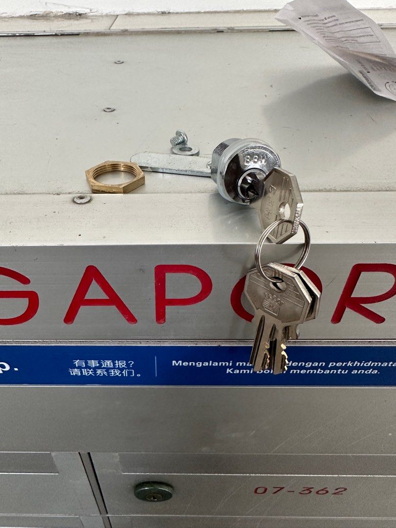 HDB Letterbox Lock, Furniture & Home Living, Security & Locks, Locks ...