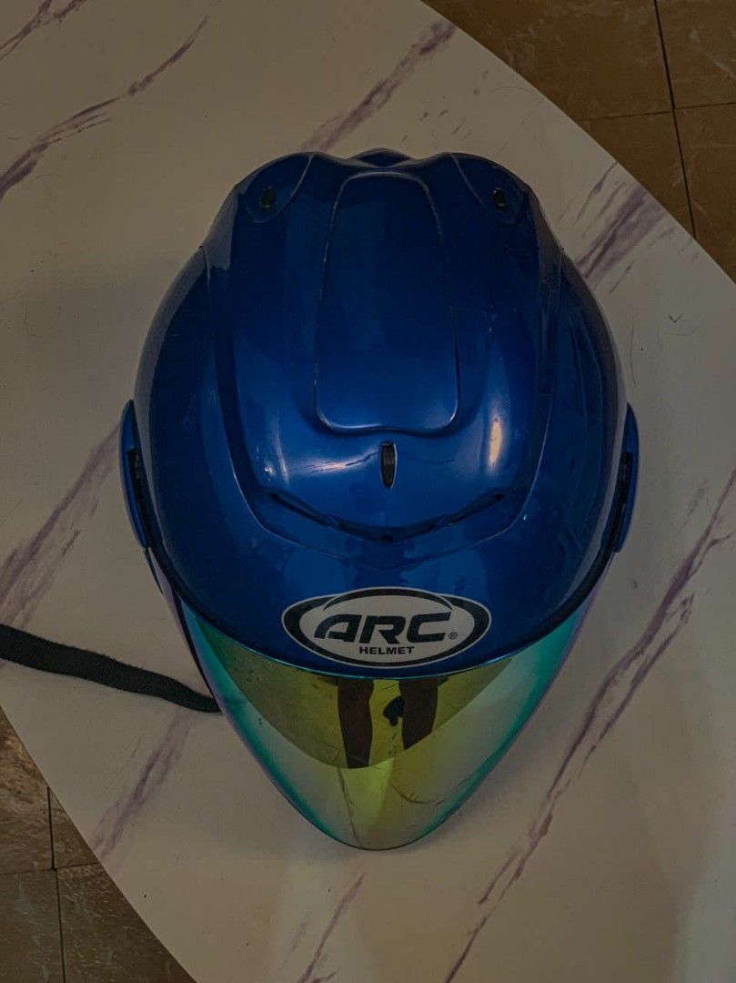 Helmets arc blue color, Auto Accessories on Carousell
