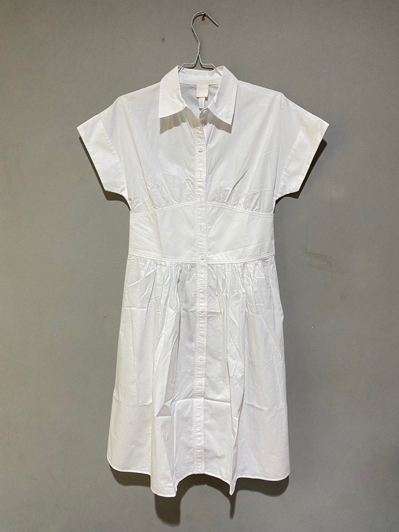 hnm dress white putih, Fesyen Wanita, Pakaian Wanita, Gaun & Rok di ...