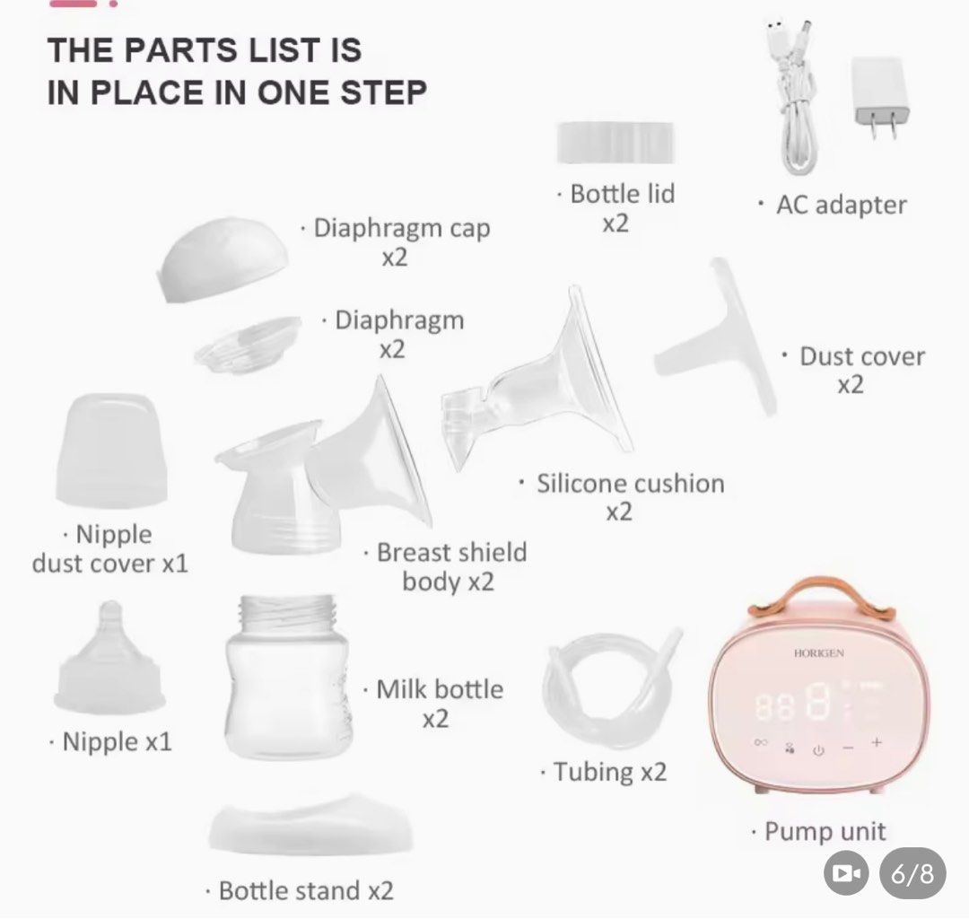 Horigen Little Telly Hospital Grade 3D Double Electric Breast Pump with ...