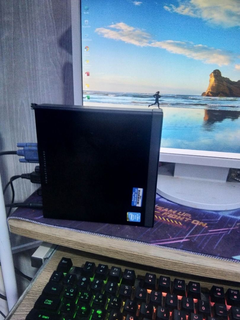 Hp Mini Pc with 22inch Lcd monitor, Computers & Tech, Desktops on Carousell