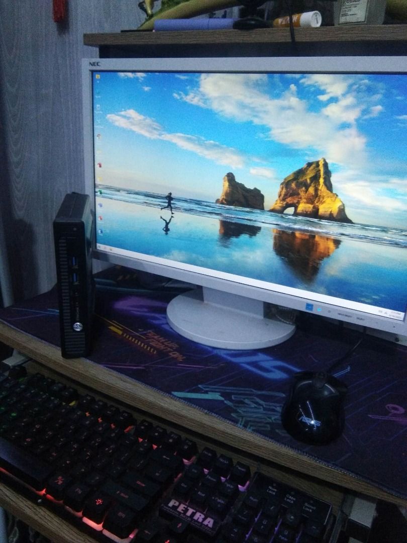 Hp Mini Pc with 22inch Lcd monitor, Computers & Tech, Desktops on Carousell