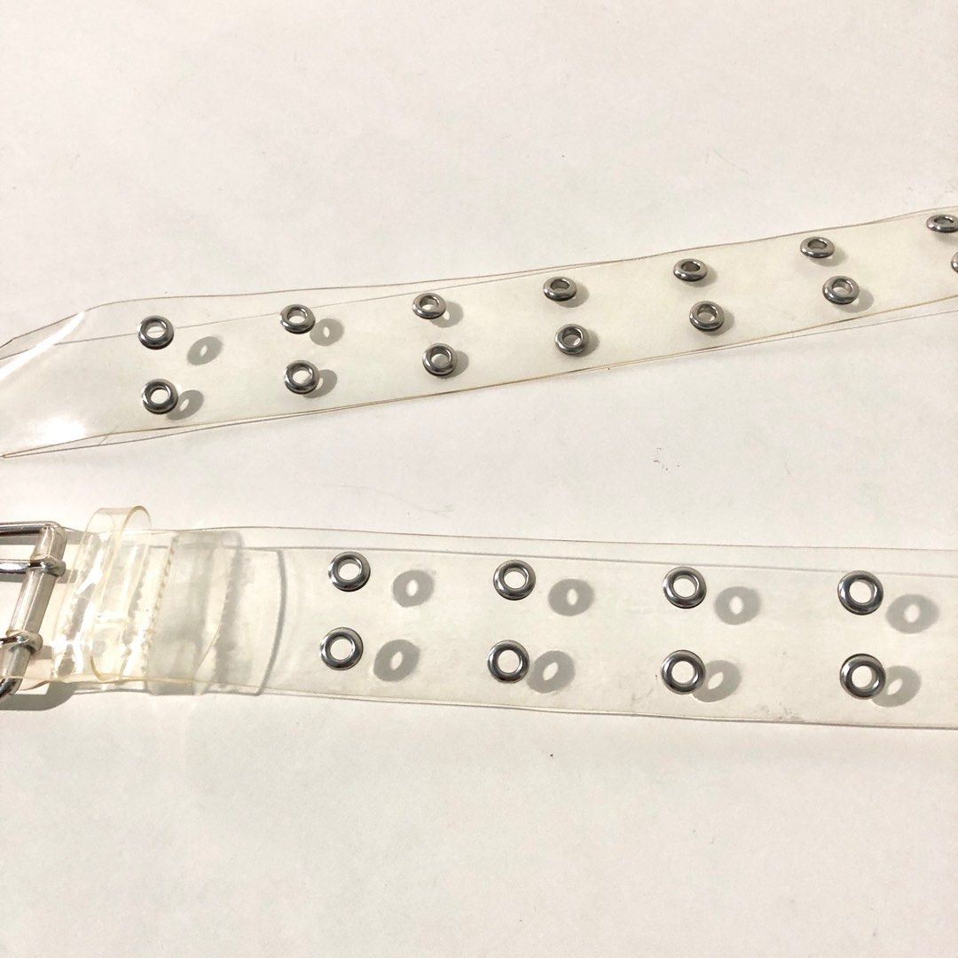 HRG NETT h&m hnm transparent belt tali pinggang ikat transparan silver ...