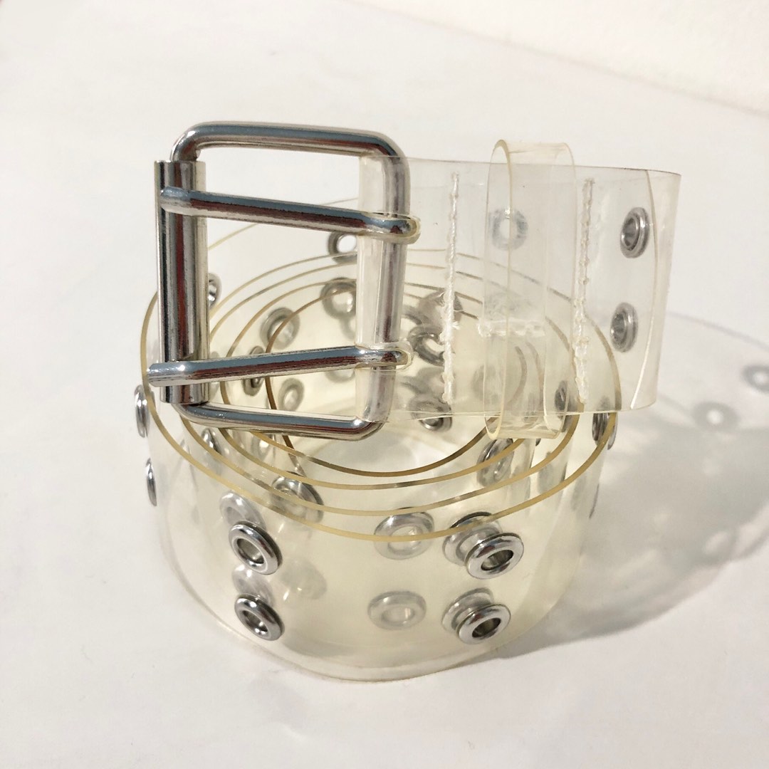 HRG NETT h&m hnm transparent belt tali pinggang ikat transparan silver ...