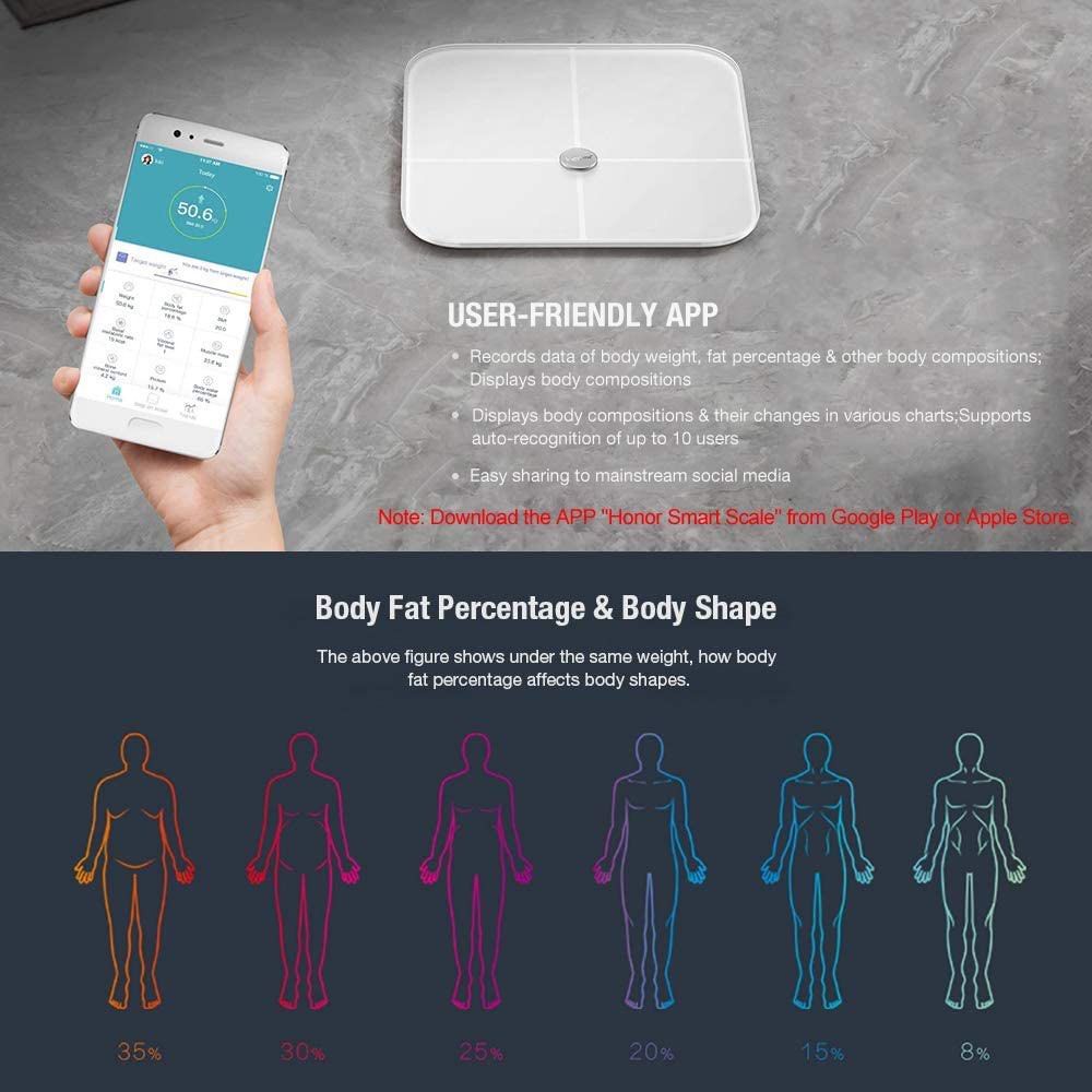 Huawei Body Scale (Bluetooth), Health & Nutrition, Health Monitors ...
