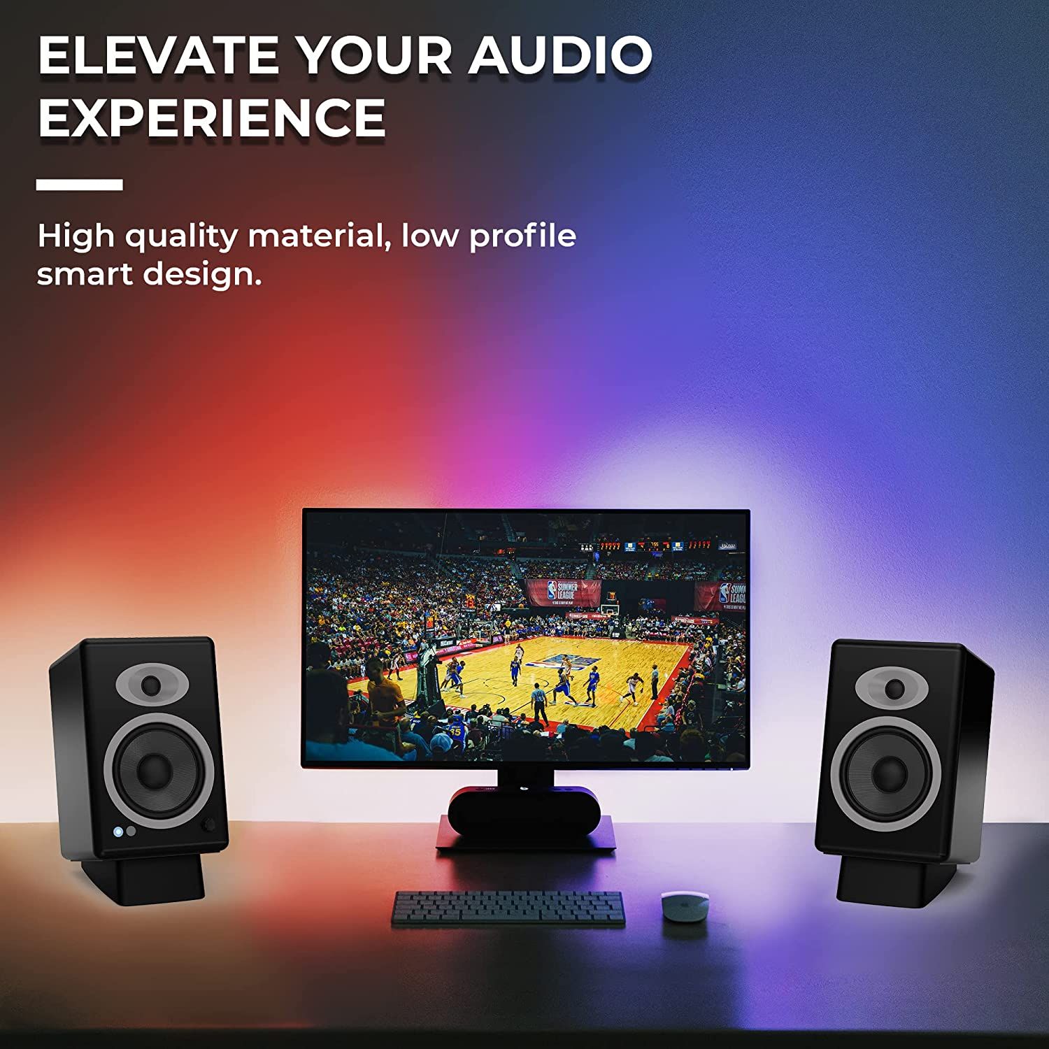 HumanCentric Desktop Speaker Stands Wedge, Desk Speaker Stands for ...