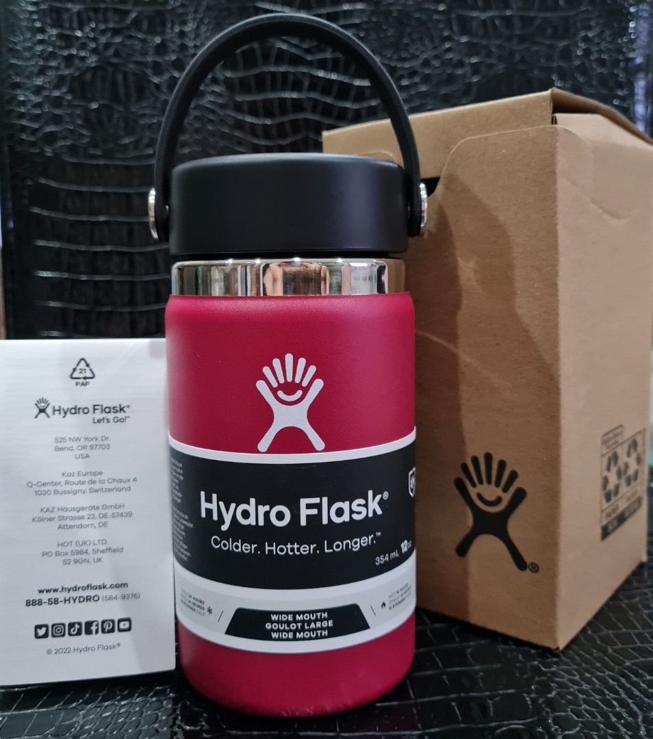 HYDROFLASK HYDRO FLASK 12 OZ / 354 ML WIDE MOUTH WITH FLEX CAP, Furniture & Home Living ...