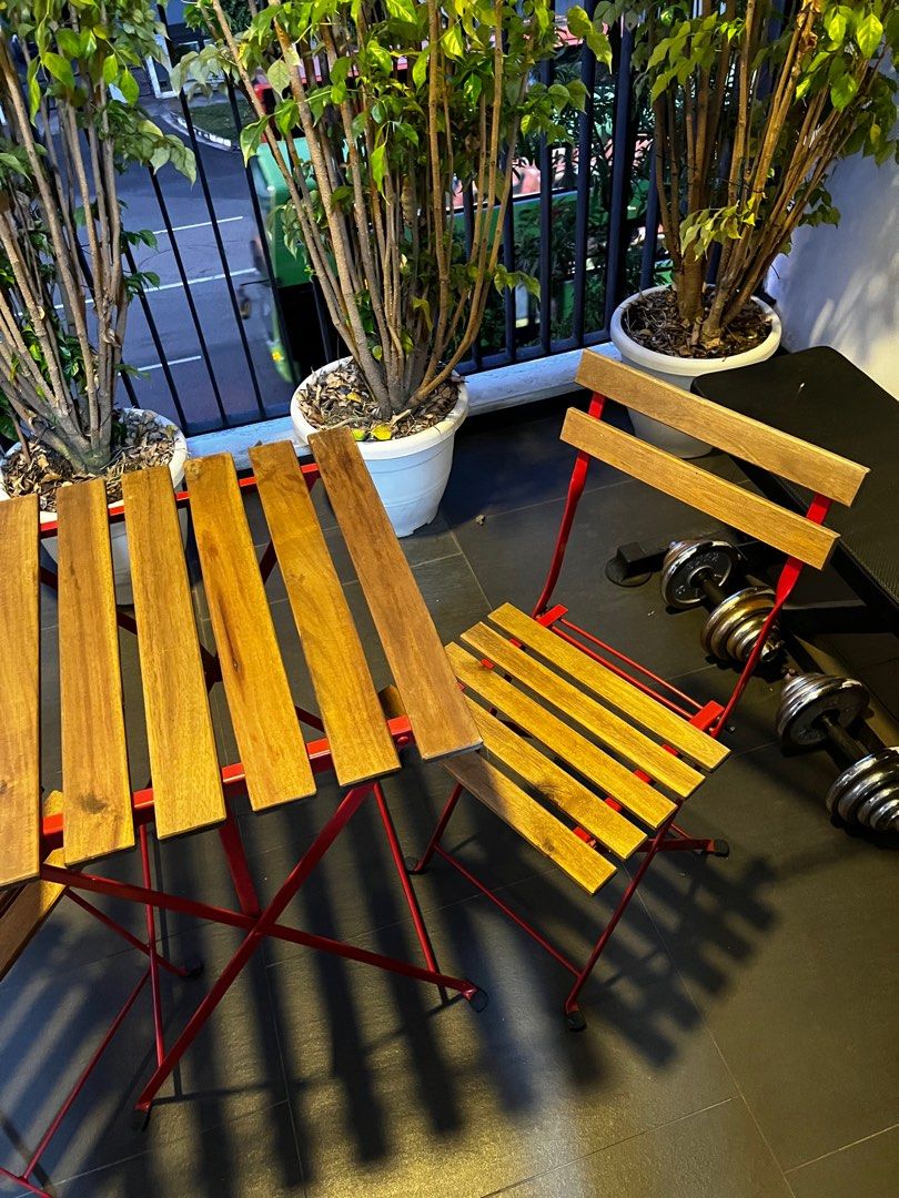 Ikea Outside Table&Chairs, Furniture & Home Living, Outdoor Furniture ...